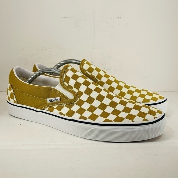Vans | Shoes | Vans Classic Slip On Checkerboard Olivewhite Men Size 15 ...